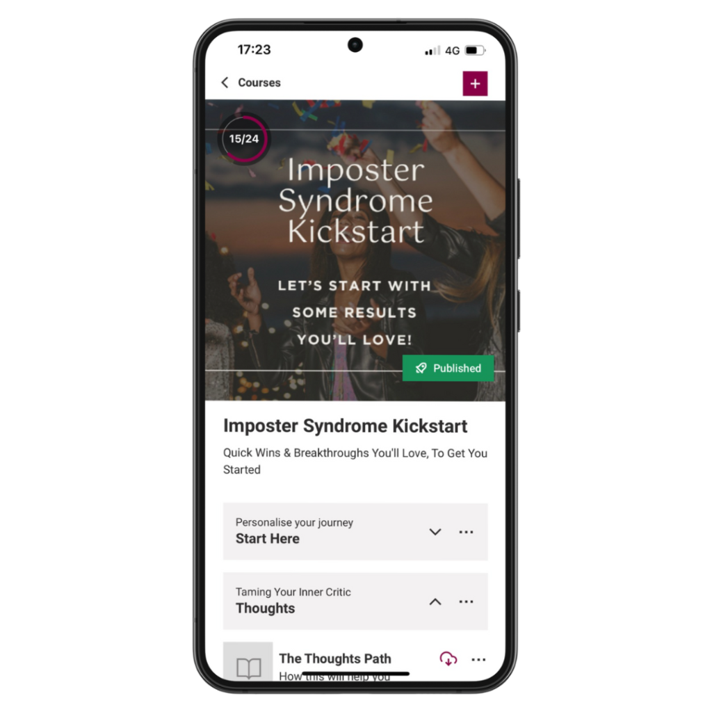 The Imposter Syndrome Hacks™ App From Clare Josa - Ditching Imposter Syndrome